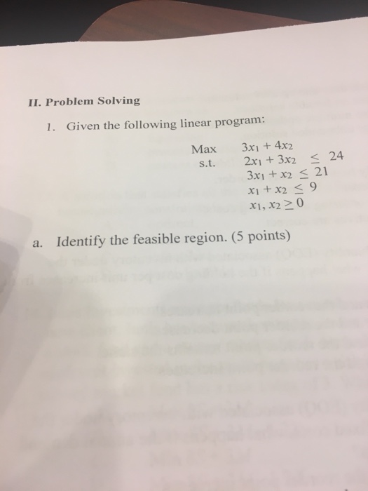 Solved Given the following linear program: Max 3x_1 + 4x_2 | Chegg.com