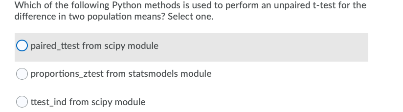 Solved Which Of The Following Python Methods Is Used To P