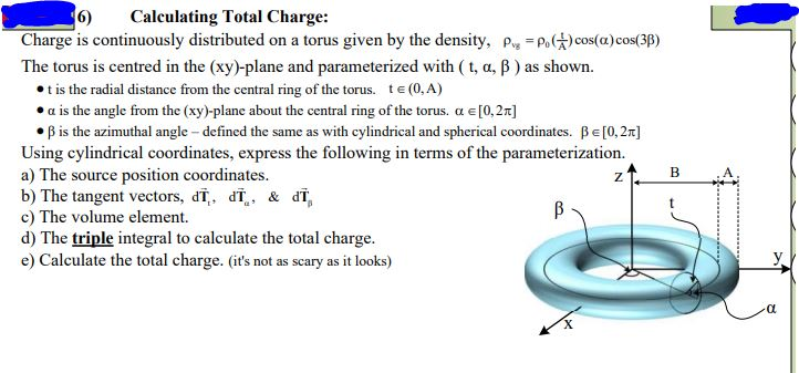 Solved 6) Calculating Total Charge: Charge is continuously | Chegg.com