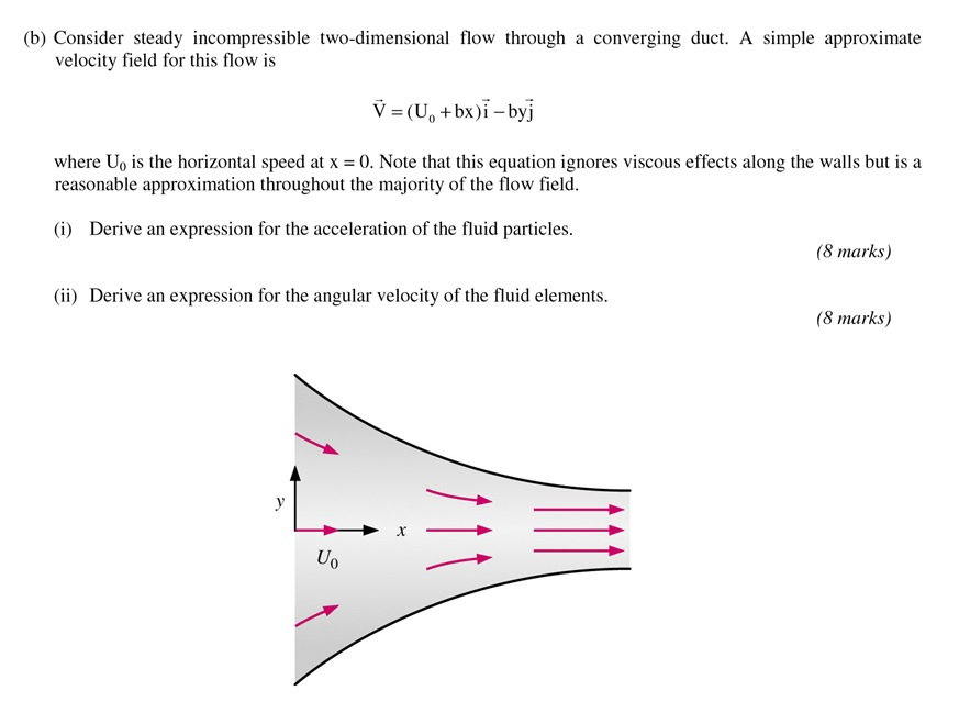Solved (b) Consider steady incompressible two-dimensional | Chegg.com
