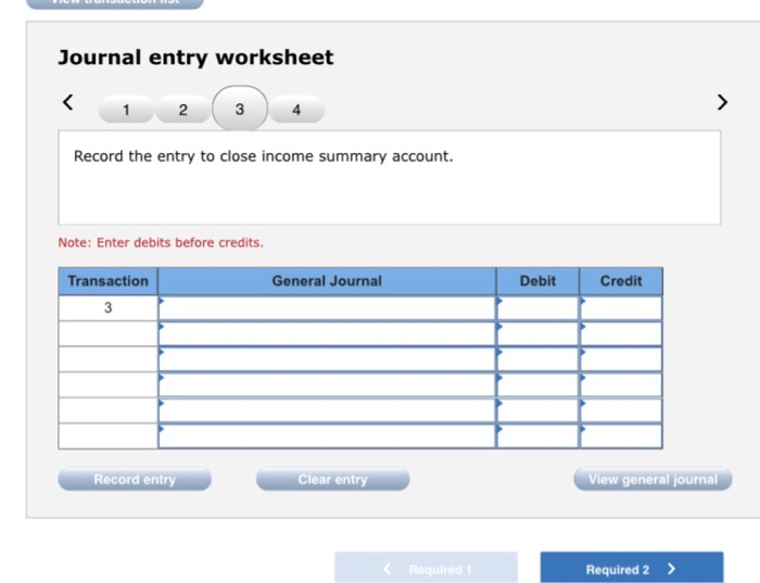Solved: Required 1 Required 2 Prepare Closing Journal Entr... | Chegg.com