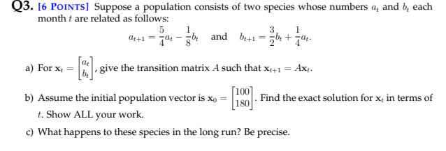 Solved Q3. [6 POINTS] Suppose a population consists of two | Chegg.com