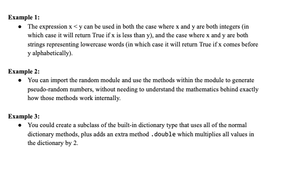 Solved Each of the examples on the next page demonstrate one | Chegg.com