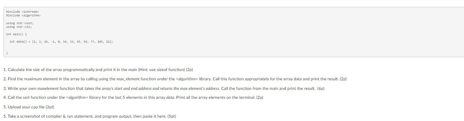 Solved \#include \#include using std::cout; using | Chegg.com