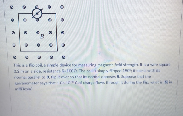 Solved This is a flip coil, a simple device for measuring | Chegg.com
