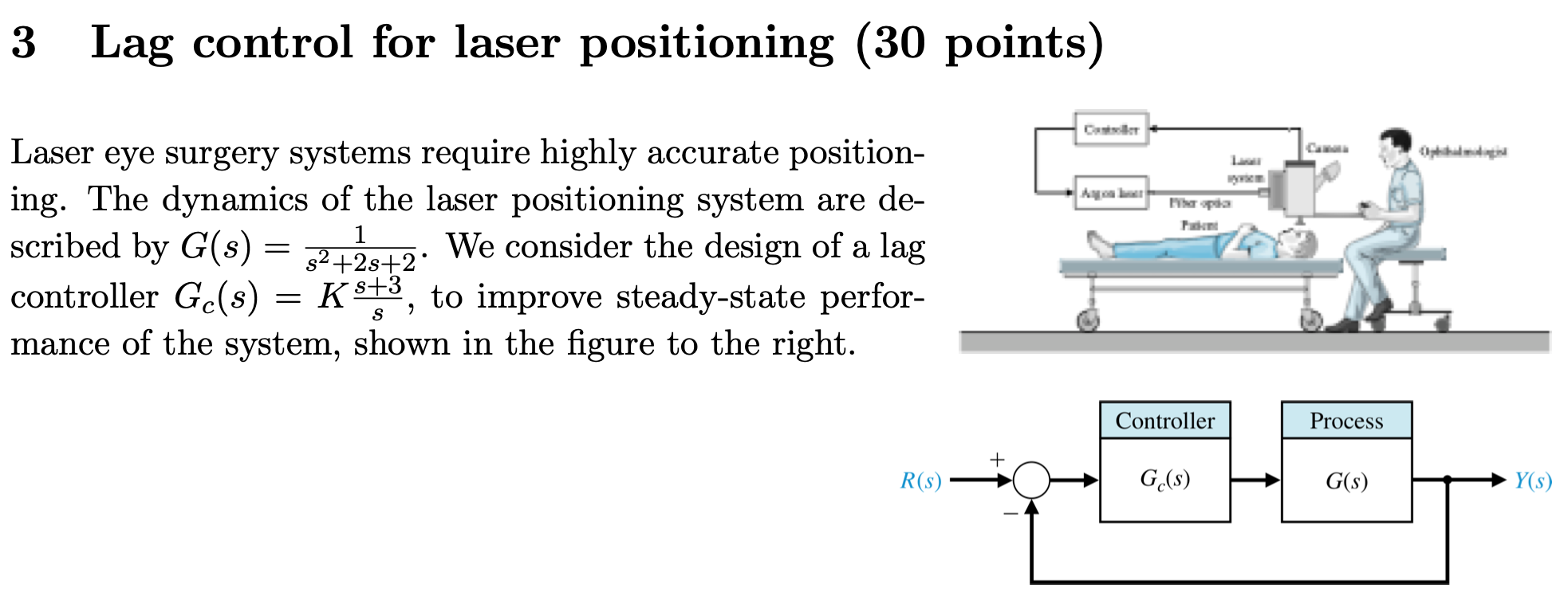 Solved 3 Lag control for laser positioning (30 points) hapa | Chegg.com