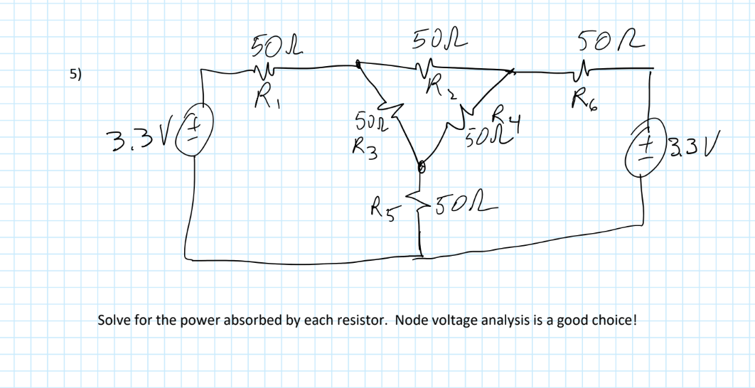 Solved Solve for the voltage across all resistors. Node | Chegg.com