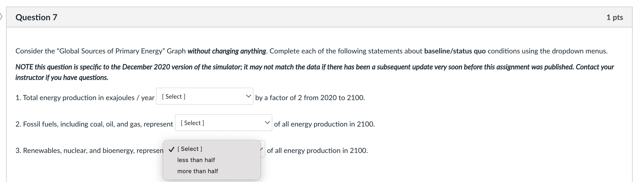 Solved Question 2 1 pts En-ROADS is designed to provide a | Chegg.com