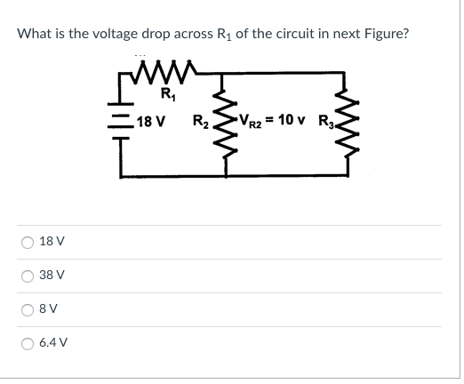 Solved What is the voltage drop across R1 of the circuit in | Chegg.com