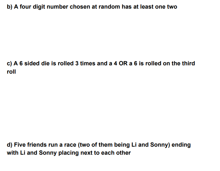 Solved 2. What is the probability that b) A four digit | Chegg.com