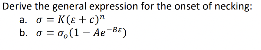 Solved Derive the general expression for the onset of | Chegg.com