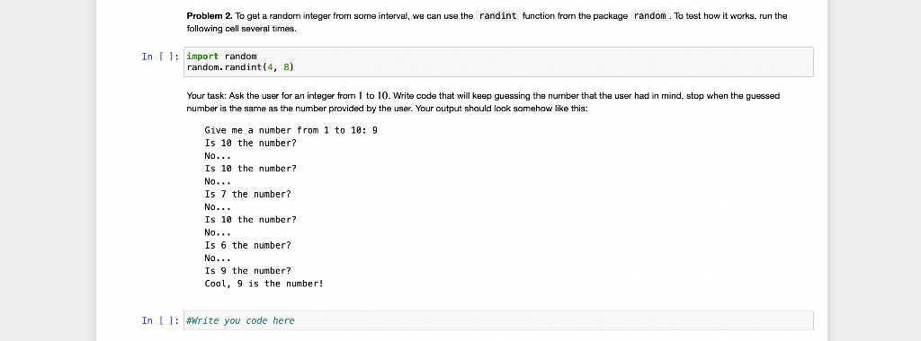 Solved Problem 2. To get a randorn integer from some | Chegg.com