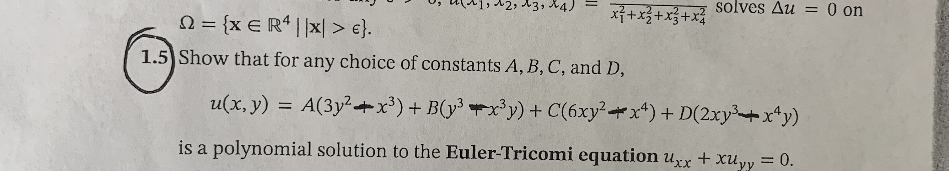 Solved 1.5) ﻿Show that for any choice of constants A,B,C, | Chegg.com