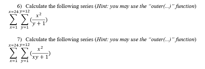 Solved 6) Calculate the following series (Hint: you may use | Chegg.com