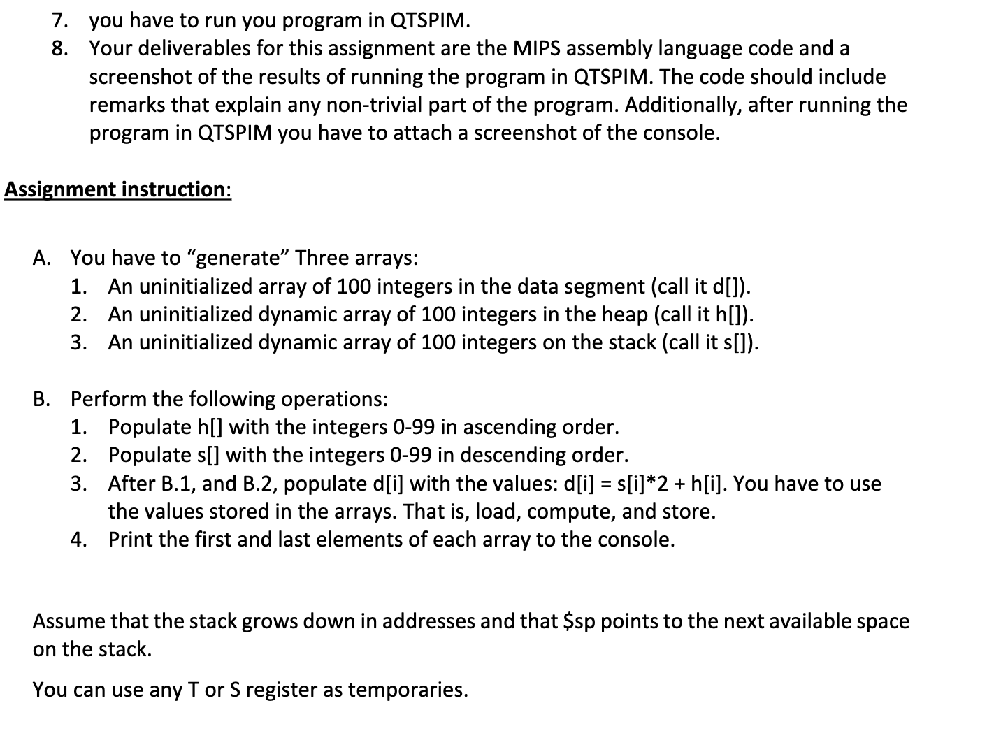 Solved 7. you have to run you program in QTSPIM. 8. Your | Chegg.com