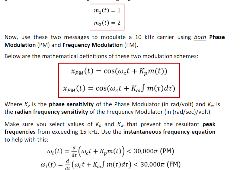 Solved mi(t) = 1 m2(t) = 2 Now, use these two messages to | Chegg.com
