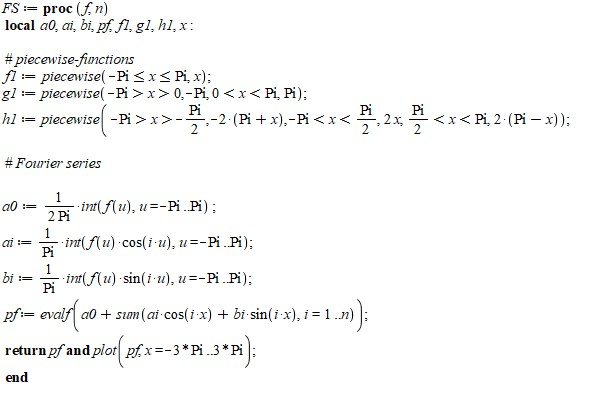 3) (40 points) Write a Maple procedure FS which takes | Chegg.com