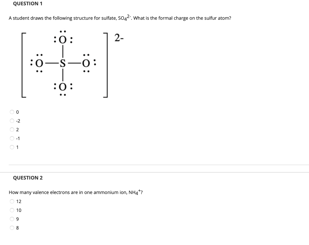 So4 2 Lewis Structure With Formal Charges