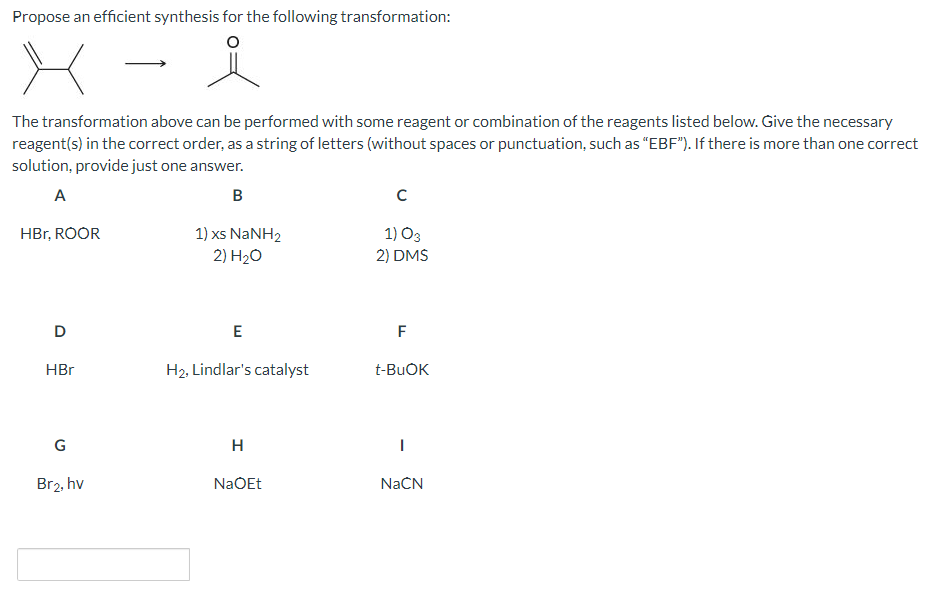 Solved Propose an efficient synthesis for the following | Chegg.com