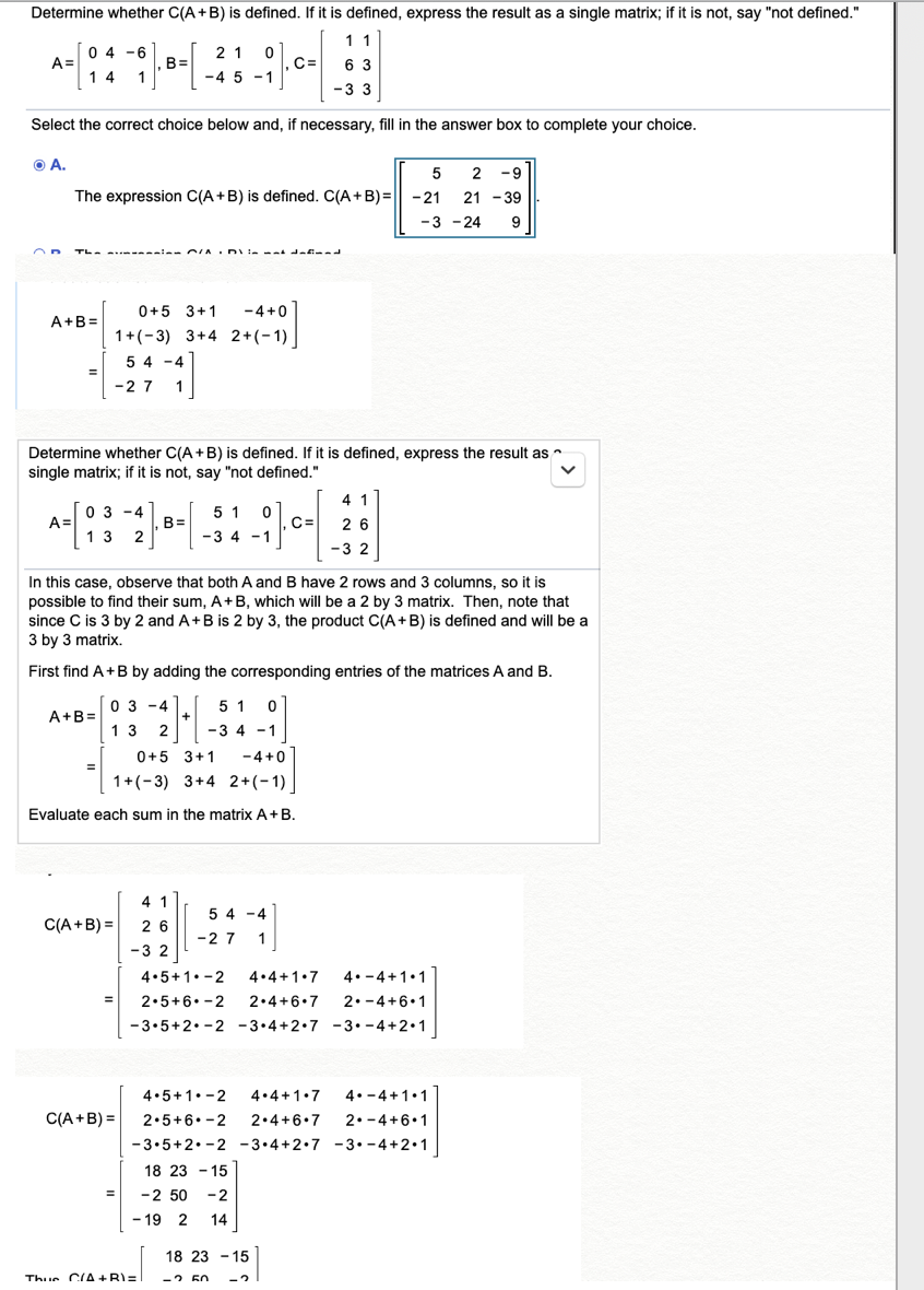 Solved Hi I am looking to get help on this matrix problem | Chegg.com