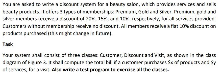 Solved Customer Visit 1 m-customer: Customer -date:Date | Chegg.com