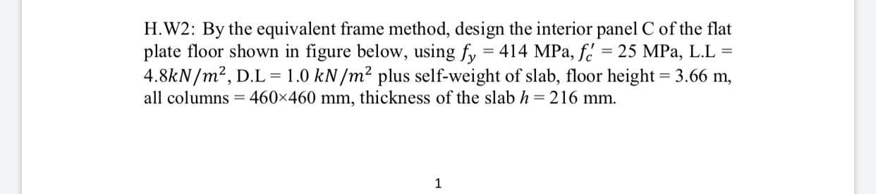 H.W2: By the equivalent frame method, design the | Chegg.com