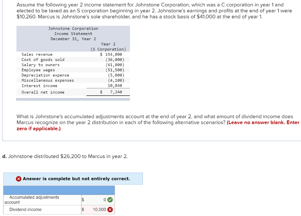 Solved Assume the following year 2 income statement for | Chegg.com