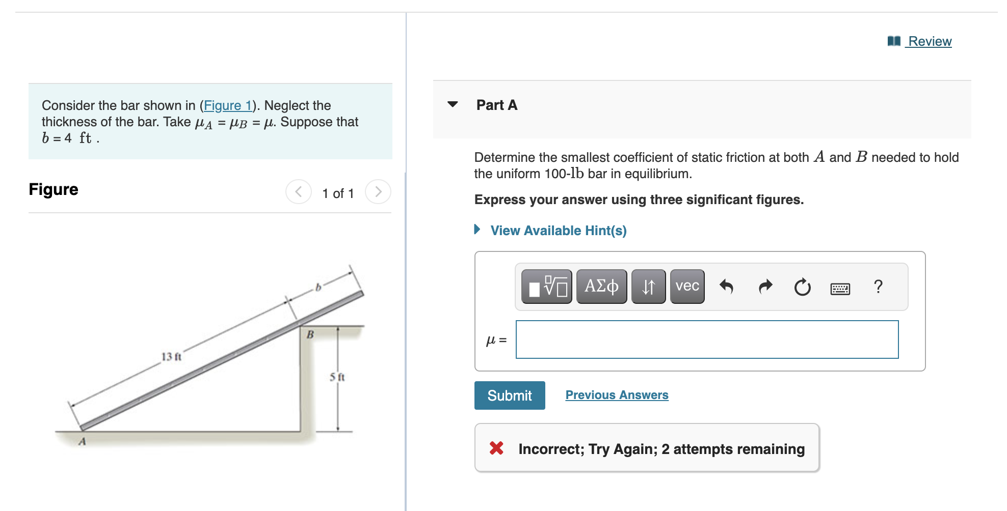 Consider The Bar Shown In Figure 1 Neglect The