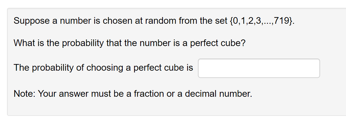 Solved Suppose a number is chosen at random from the set | Chegg.com