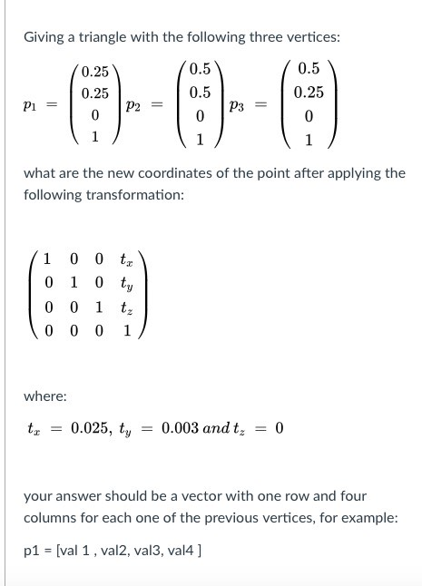 Solved 1) What are the new coordinates of the point after | Chegg.com