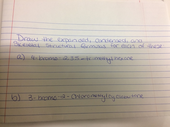 Solved Druther expanded, condensed, and skeletal structural | Chegg.com