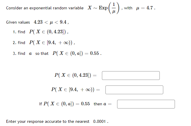 Solved Consider an exponential random variable X~ Exp xP() | Chegg.com