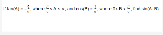 Solved If tan(A) where * | Chegg.com