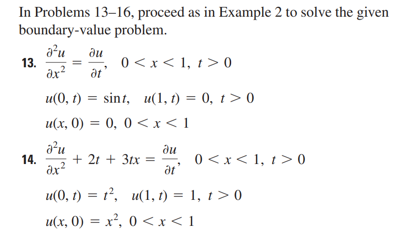 Solved In Problems 13-16, proceed as in Example 2 to solve | Chegg.com