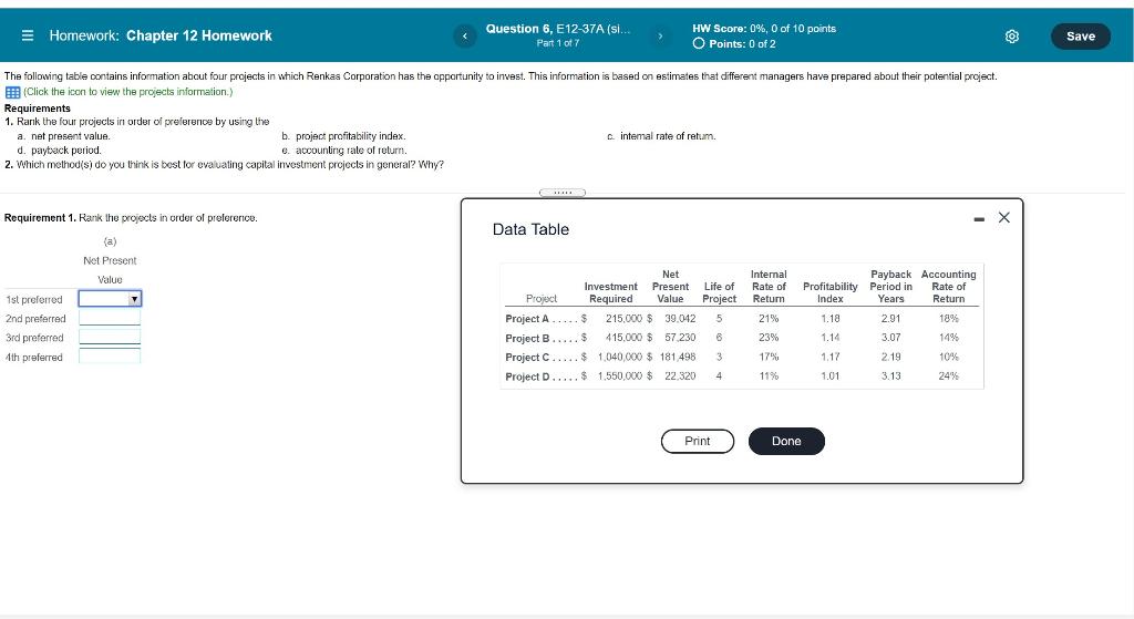 Solved Question 6, E12-37A (SI... E Homework: Chapter 12 | Chegg.com