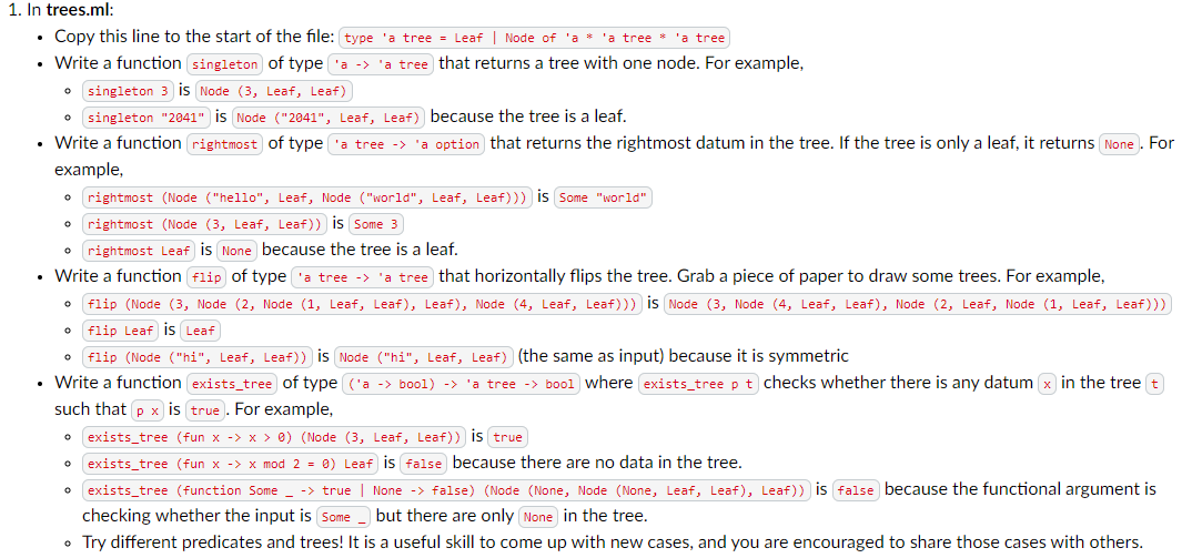 Solved I Have To Write On The Ocaml Im Not Sure How To 