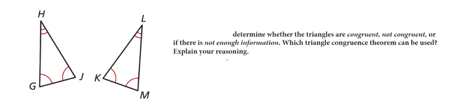 Solved determine whether the triangles are congruent, not | Chegg.com