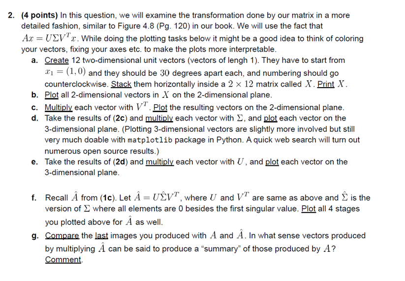 Topics: Python - SVD - Transformation - Introduction | Chegg.com