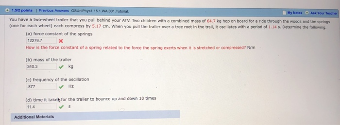Solved 1.5/2 points 1 Previous Answers OSUniPhys1 | Chegg.com Solved 1.5/2 points 1 Previous Answers OSUniPhys1 | Chegg.com