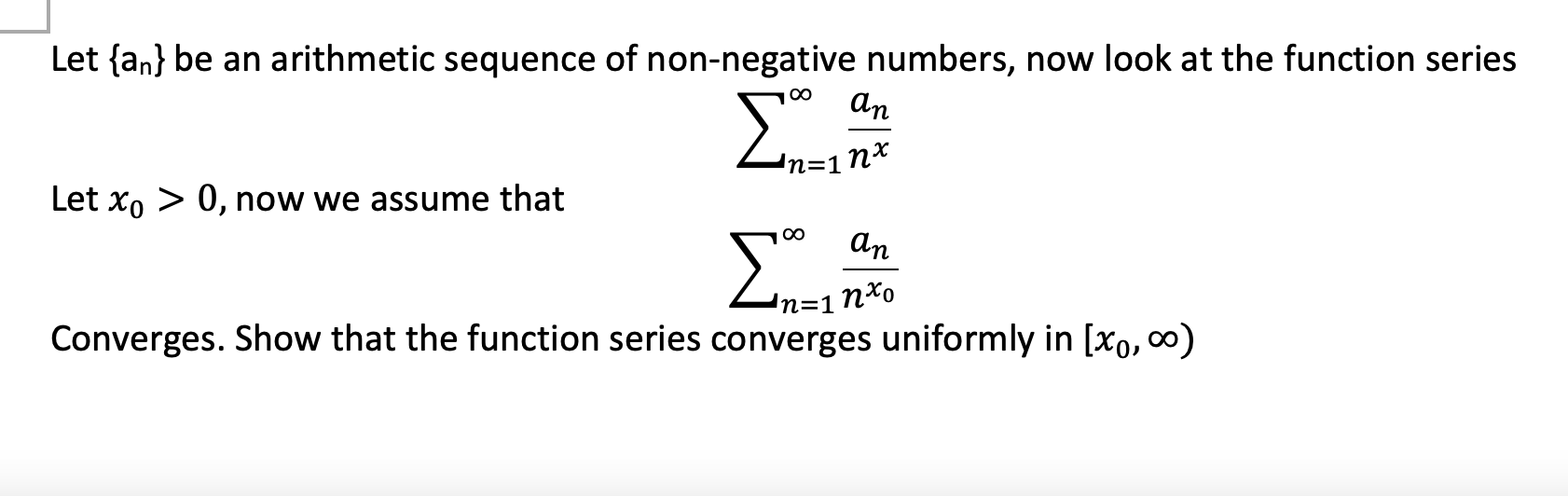 Solved Let {an} be an arithmetic sequence of | Chegg.com