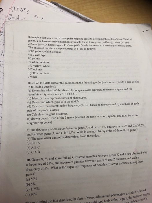 Solved 8. Imagine tha t you set up a three-point mapping | Chegg.com