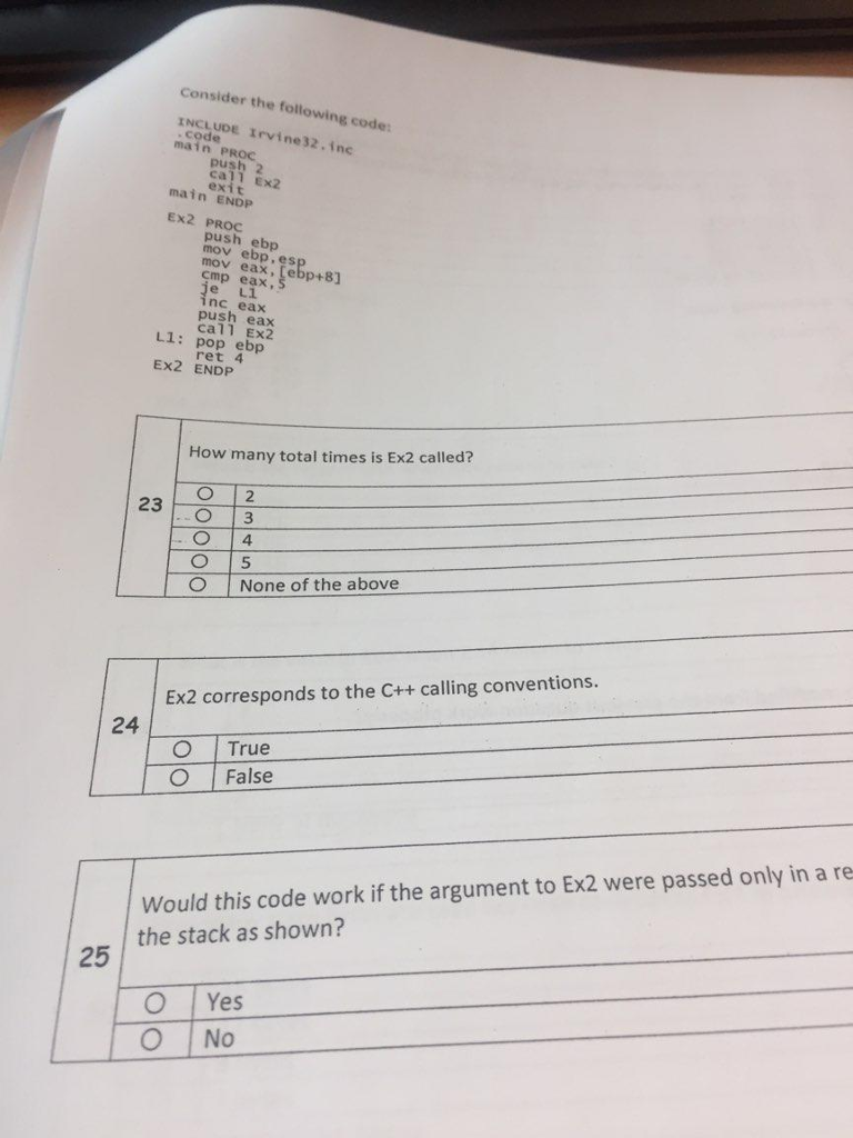 Consider the following code: INCLUDE Irvine 32.inc | Chegg.com