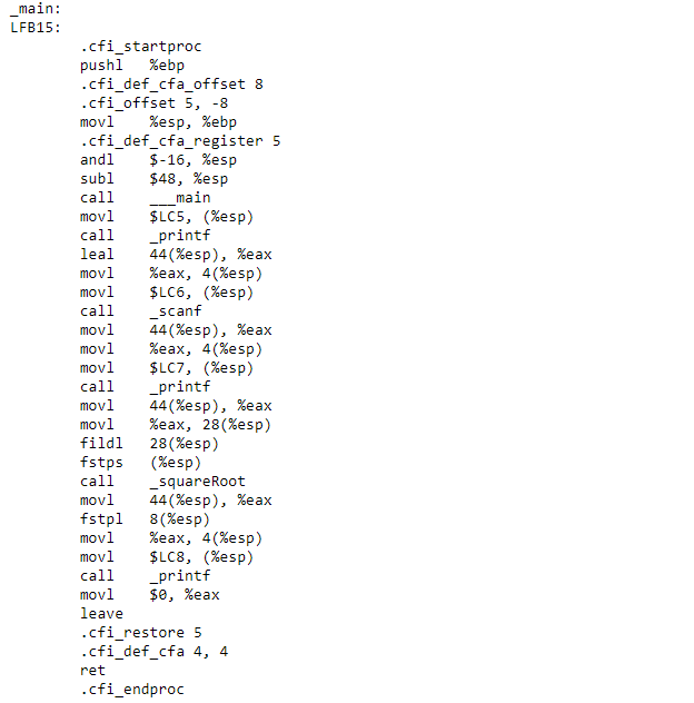 2. In the sqrt.c and sqrt.s program, you have | Chegg.com