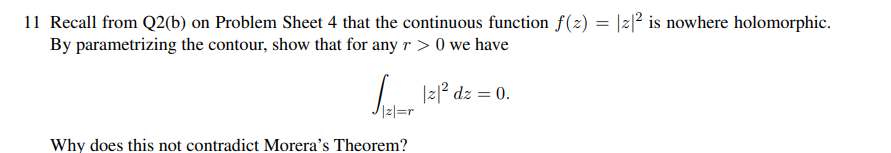Solved 11 ﻿Recall from Q2(b) ﻿on Problem Sheet 4 ﻿that the | Chegg.com