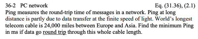 Solved 36-2 PC network Eq. (31.36), (2.1) Ping measures the | Chegg.com