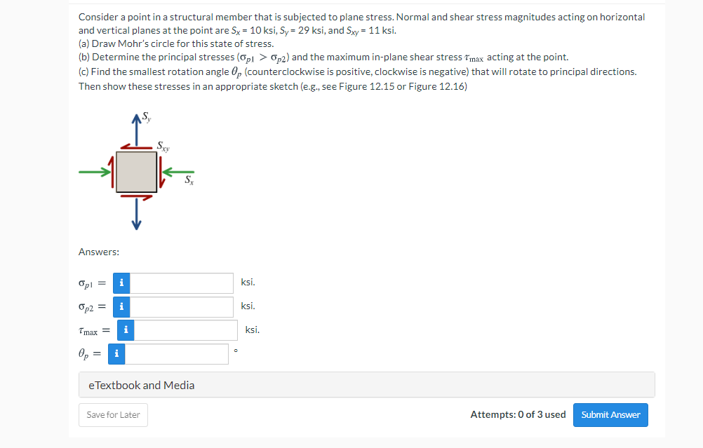 Solved Consider a point in a structural member that is | Chegg.com