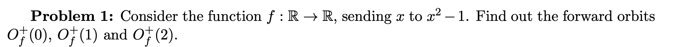 Solved Problem 1: Consider the function f:R->R, ﻿sending x | Chegg.com