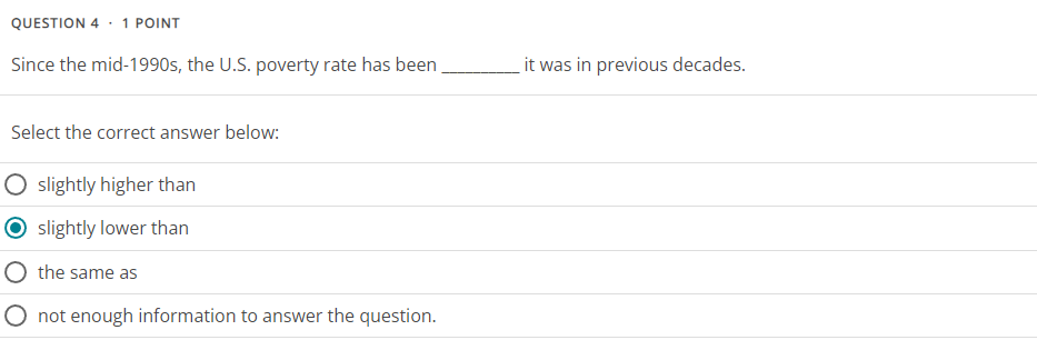 Solved QUESTION 4⋅1 POINT Since the mid-1990s, the U.S. | Chegg.com