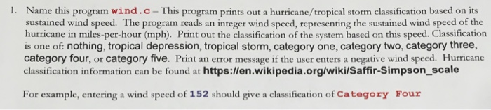 Solved Name this program wind. c - This program prints out a | Chegg.com