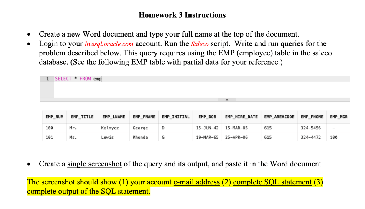Solved Homework 3 Instructions . Create a new Word document | Chegg.com